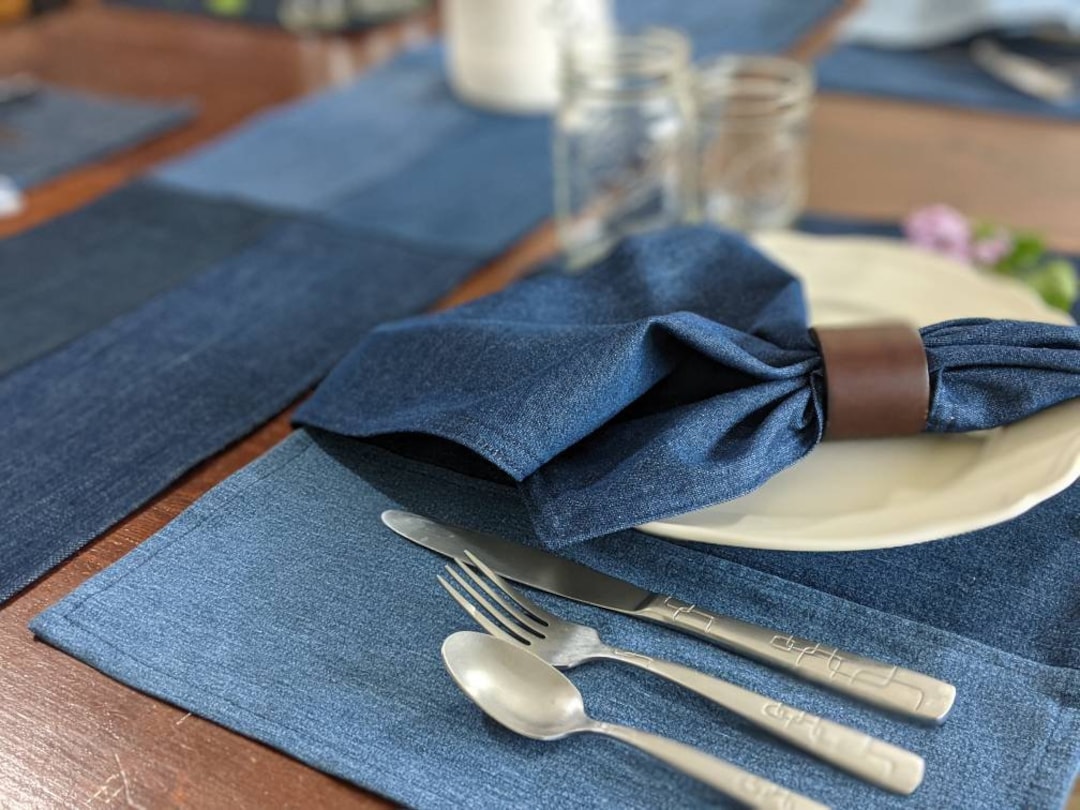 Denim Placements, Jean Placemats, Repurposed Jeans, Table Setting ...
