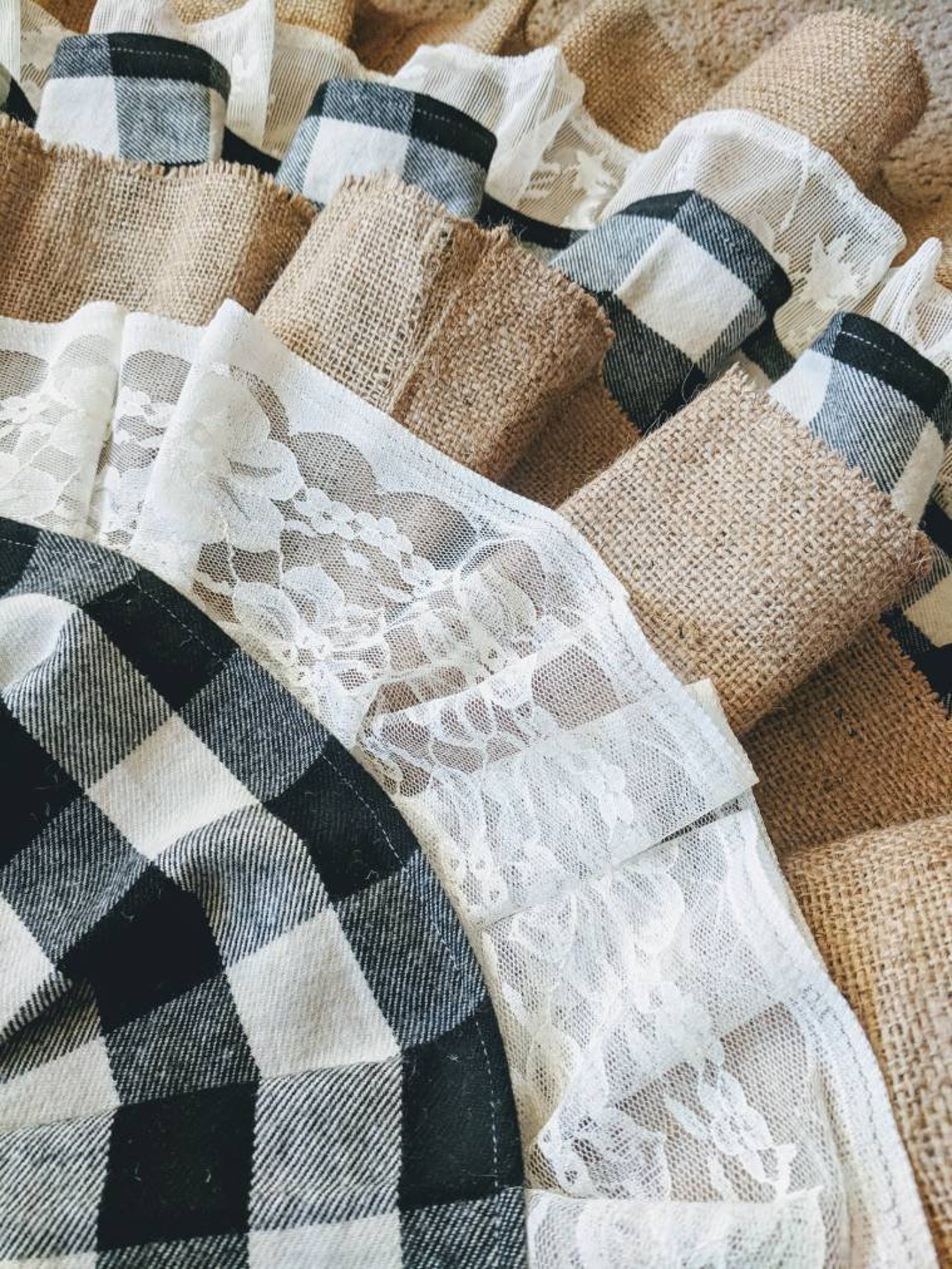 Buffalo Check Tree Skirt Buffalo Check Christmas Burlap and - Etsy