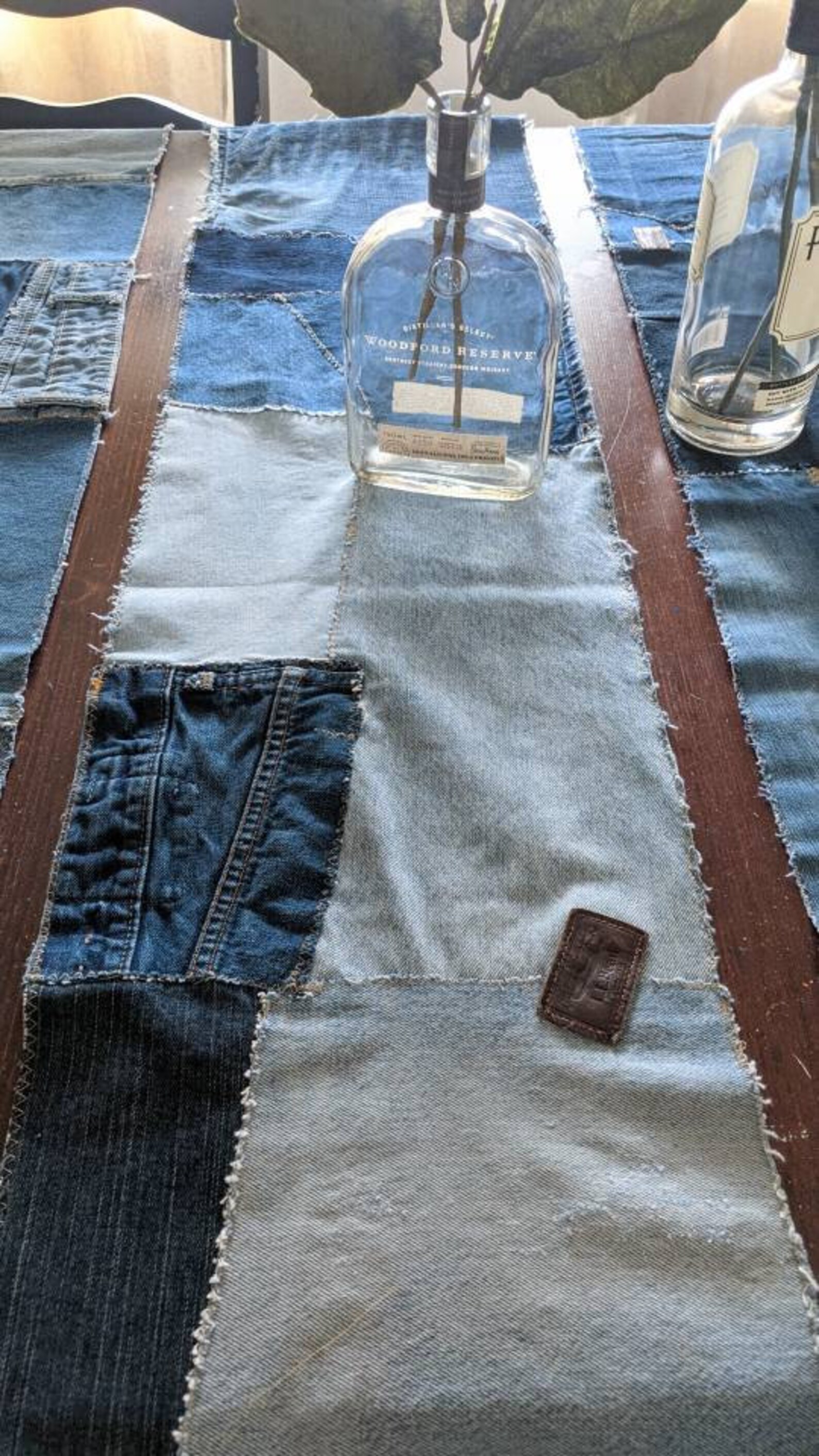 Distressed Denim Table Runner Jean Wedding Decor Country | Etsy