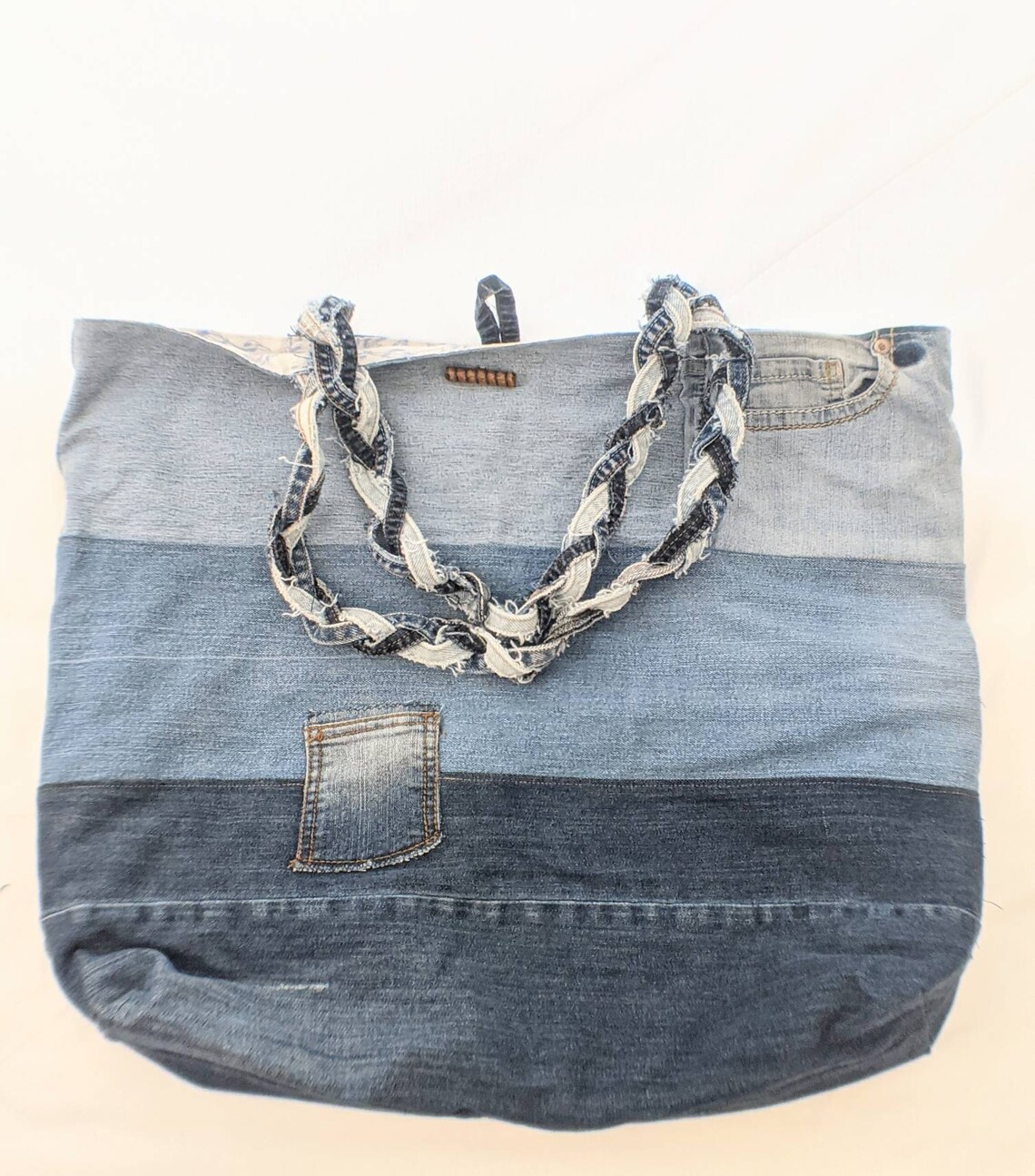 Repurposed Jean Bag Upcycled Denim Bag Market Tote Jean - Etsy