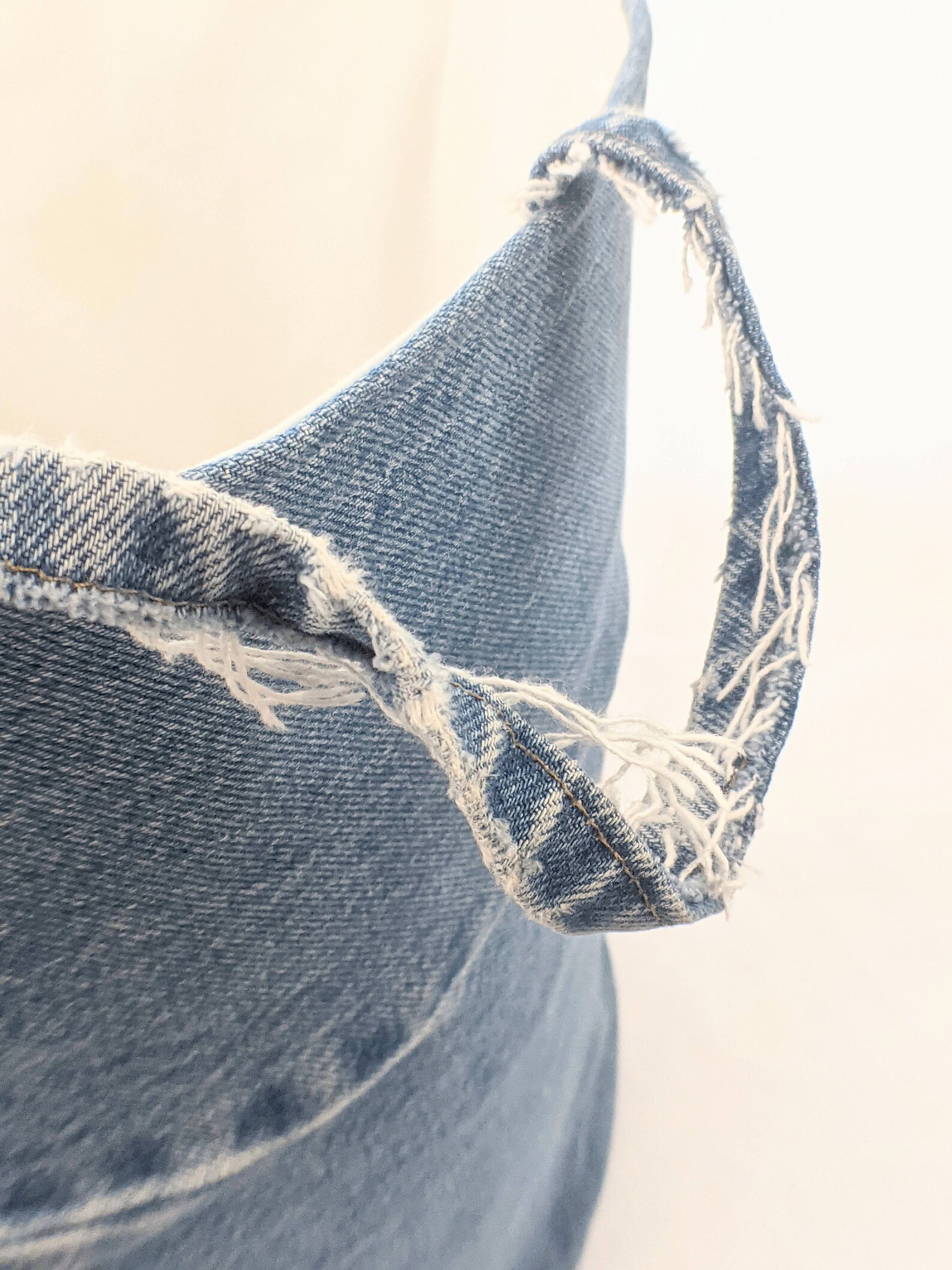 Denim Basket Upcycled Jean Basket Denim Tote Jean Tote - Etsy