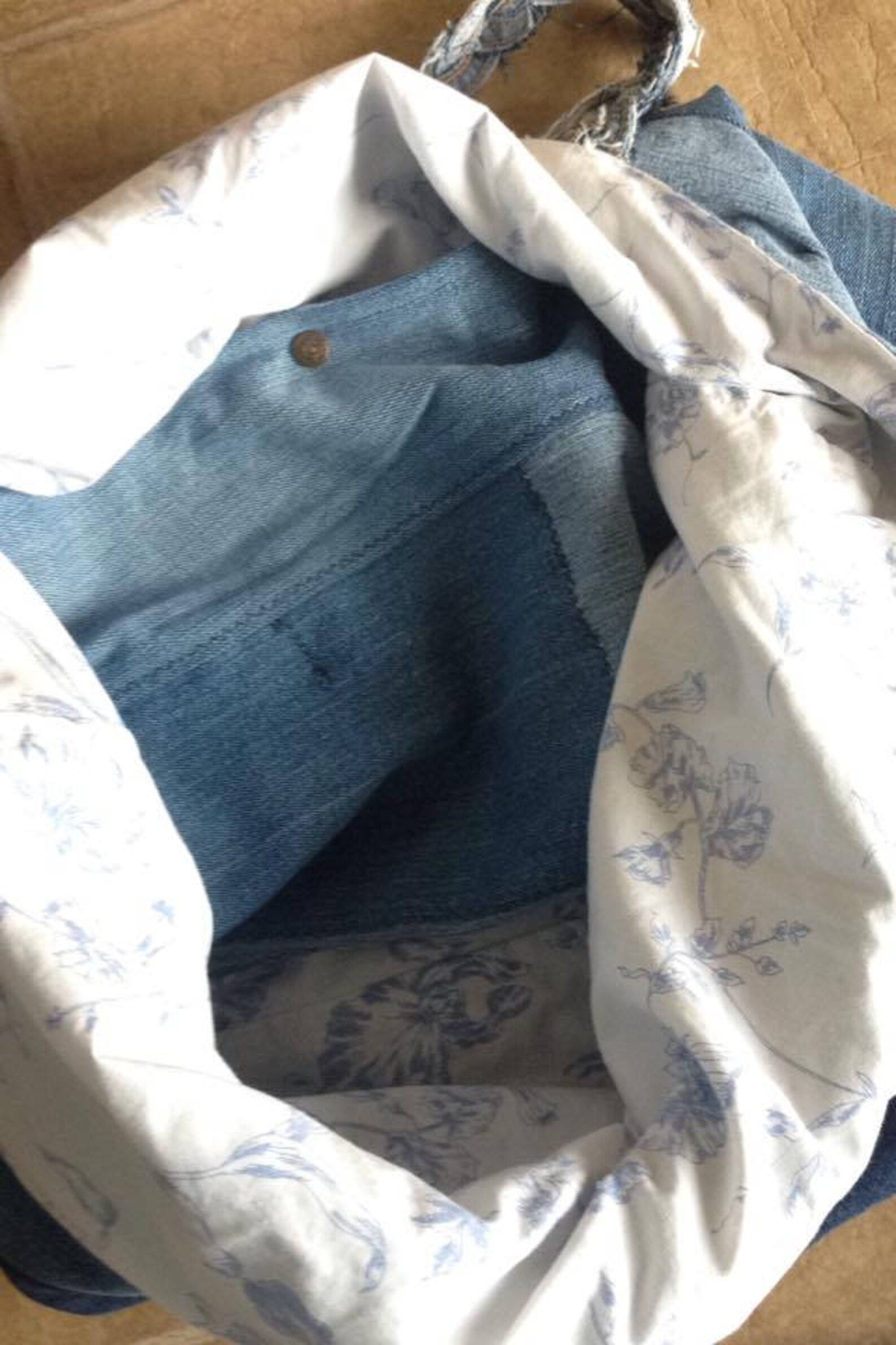 Repurposed Jean Bag, Upcycled Denim Bag, Market Tote, Jean Tote, Denim ...