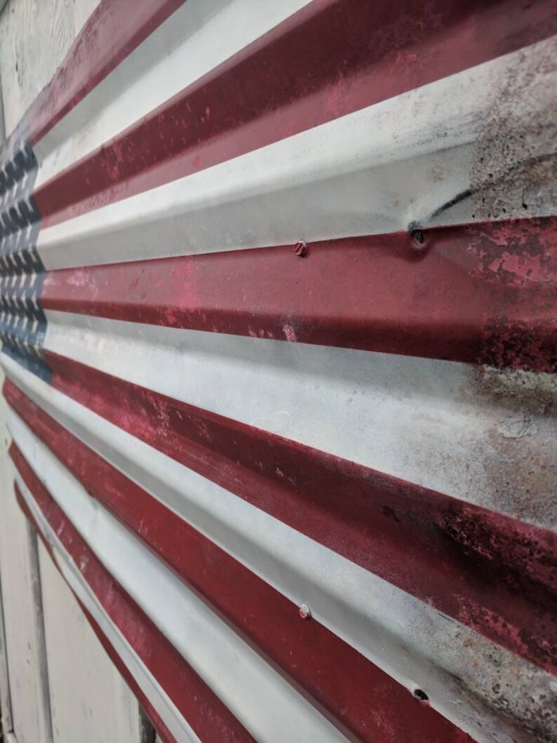 Rustic Metal Flag 27 X 48 Salvaged Barn Metal - Etsy