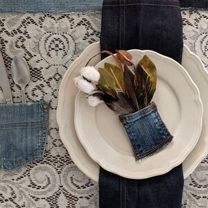 Denim Pockets, Tiny Pockets, Jean Pockets, Silverware Holder, Denim ...