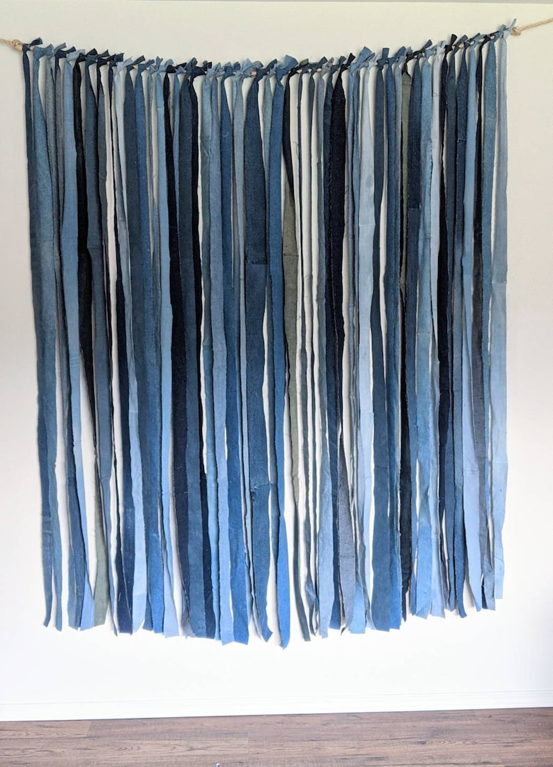 Denim Backdrop, Denim Party Backdrop, Denim Strips Backdrop, Blue Jean ...