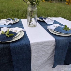 Denim Table Runner, Jean Wedding Decor, Repurposed Jeans, Denim Runner ...