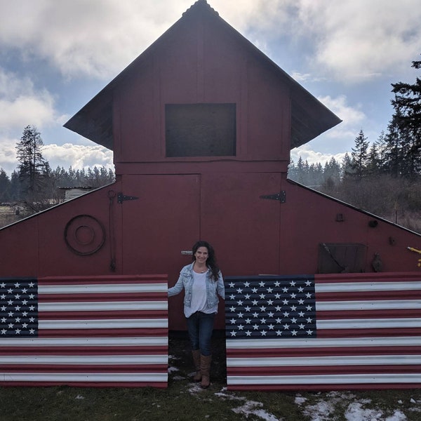 American Flag Barn - Etsy
