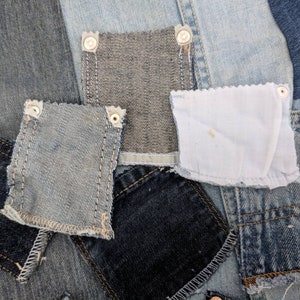 Small Denim Pockets, Distressed Tiny Denim Pockets Silverware Holder ...
