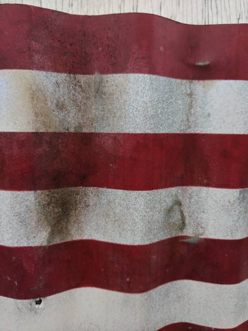 Corrugated Metal Flag Rustic American Flag Barn Metal - Etsy
