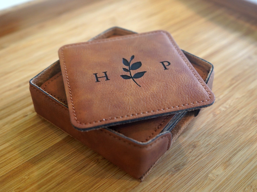 Personalized Engraved Coasters Custom Wedding Gift Wooden Coasters ...