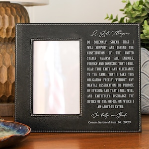 Oath of Enlistment Oath of Commissioned Officer Personalized Army Gift ...