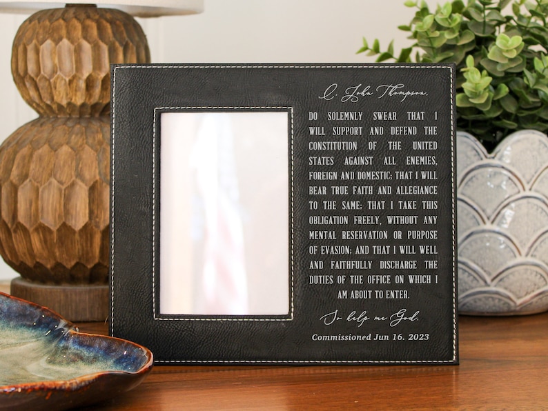 Oath of Enlistment Oath of Commissioned Officer Personalized Army Gift ...