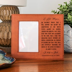 Oath of Enlistment Oath of Commissioned Officer Personalized Army Gift ...