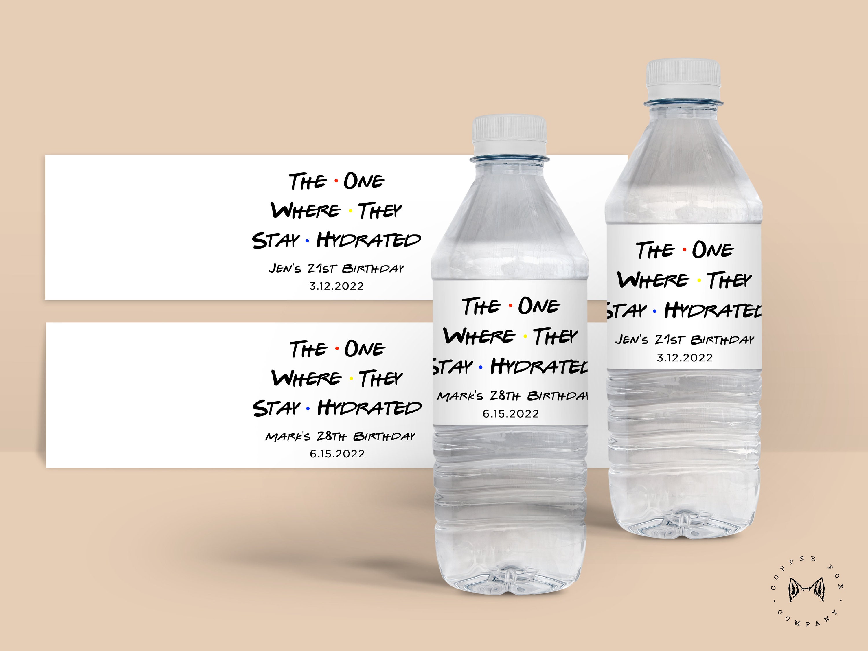 Friends TV Show Theme Party Favors SET OF 30 Labels for | Etsy