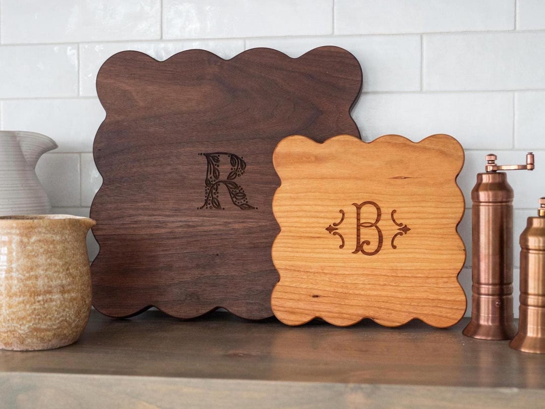 Scallop Cutting Board: Personalized Gift for Home, Housewarming, Mother ...