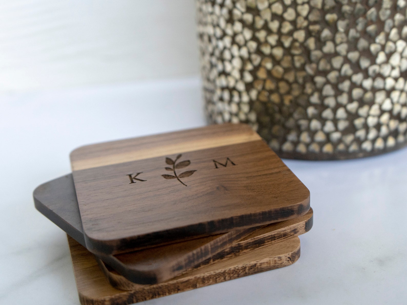 Personalized Engraved Coasters Custom Wedding Gift Wooden | Etsy