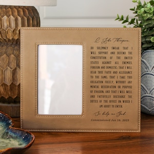 Oath of Enlistment Oath of Commissioned Officer Personalized Army Gift ...