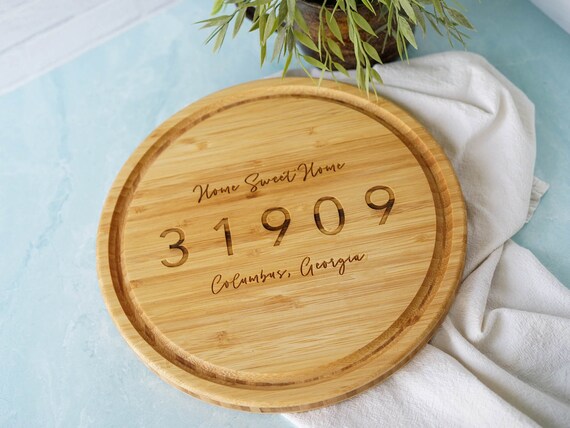 Home Sweet Home Personalized Cutting Board Zip Code Gift - Etsy