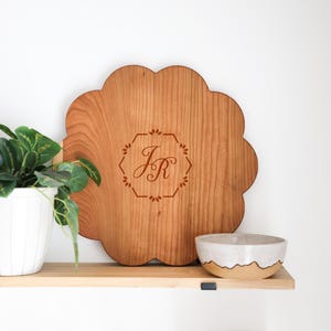 Scallop Monogram Cutting Board: Personalized Gift for Couples, Home ...