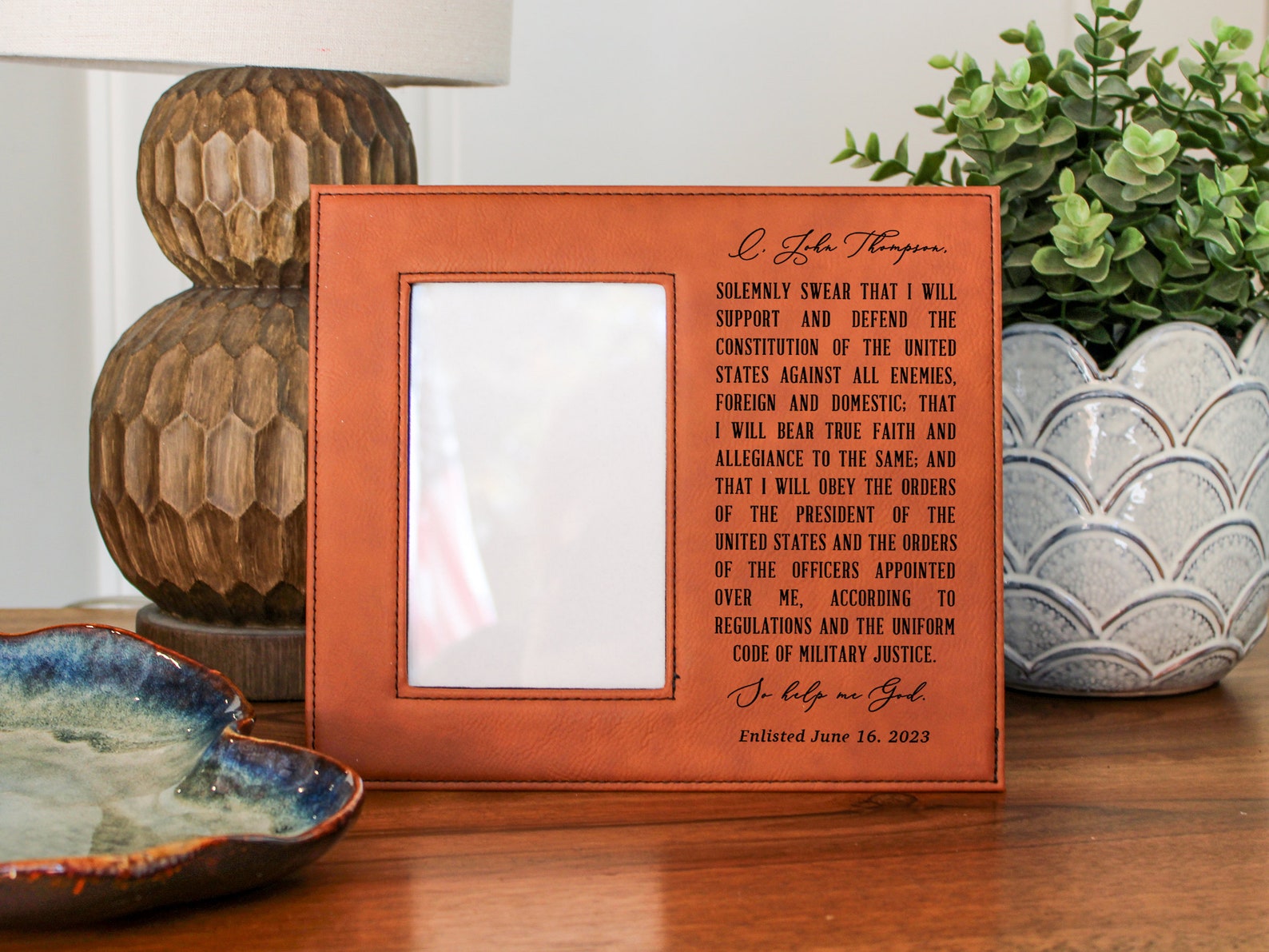 Oath of Enlistment Oath of Commissioned Officer Personalized Army Gift ...