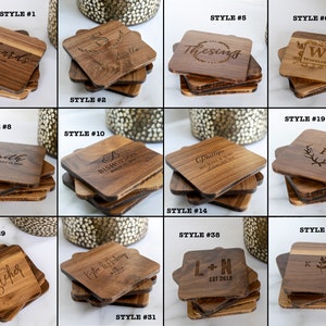 Corporate Holiday Gift With Logo Bulk Wooden Coasters Engraved With ...