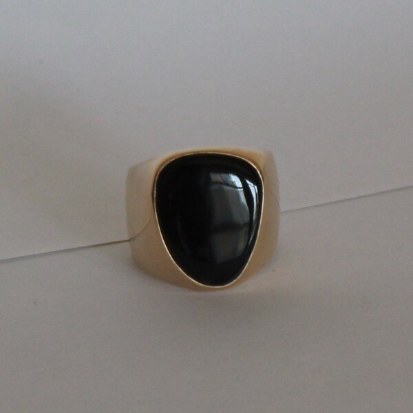Obsidian Mens Ring - Etsy