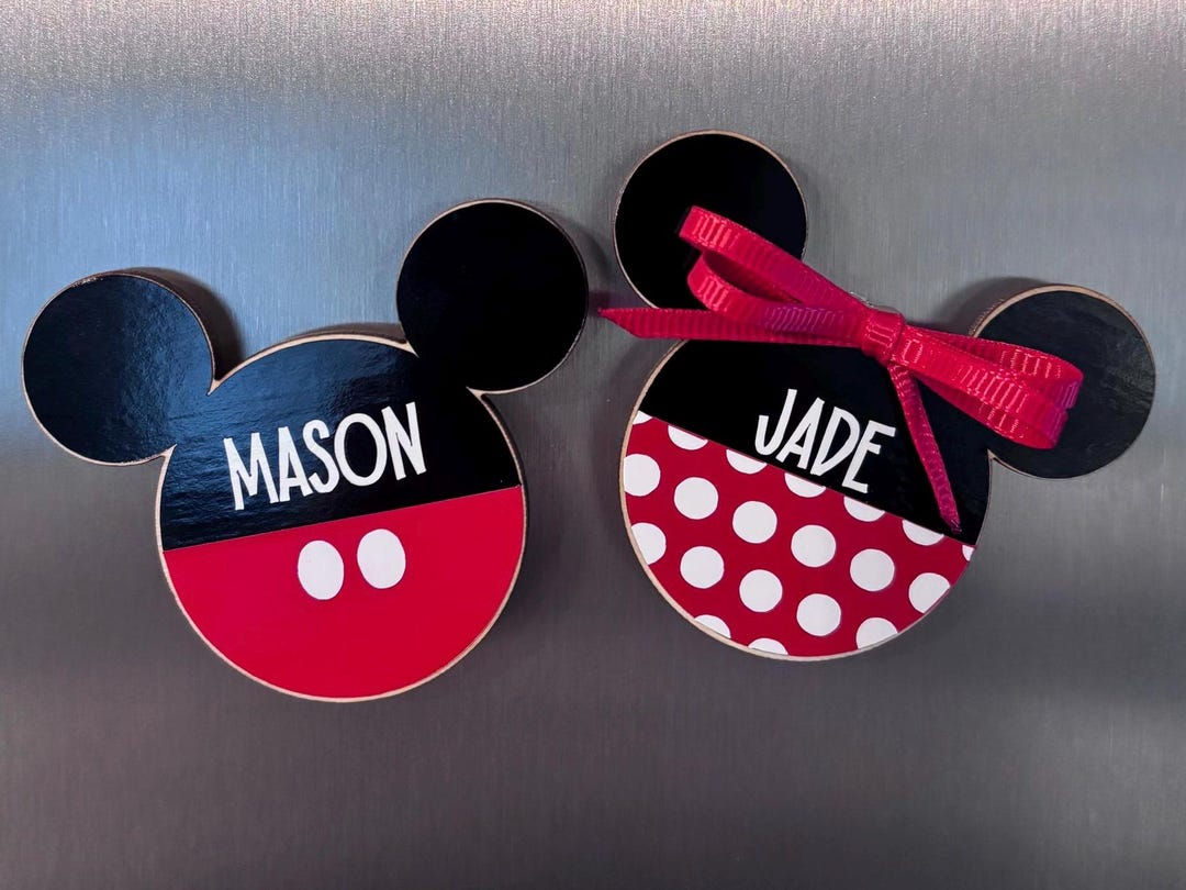 Personalized Disney Magnet | Mickey Mouse | Minnie Mouse | Refrigerator ...