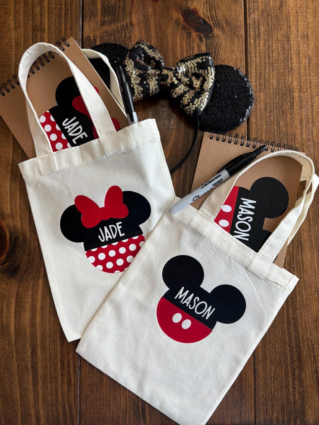 Personalized Disney Tote Bag, Minnie Mouse, Mickey Mouse, Disney World ...