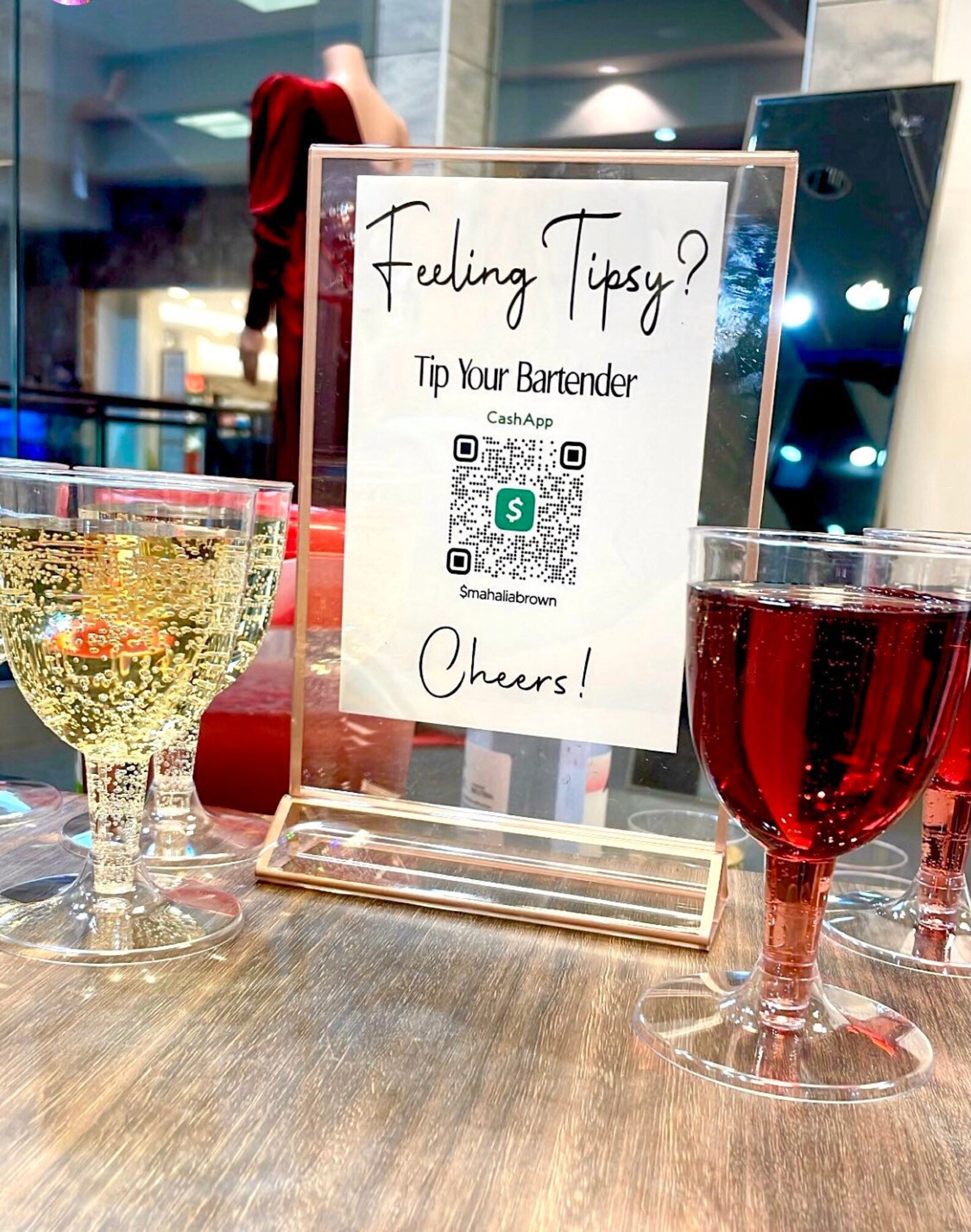 Bartender Tip Sign 5x7 QR Code Sign Scan to Pay Venmo Cashapp Feeling ...