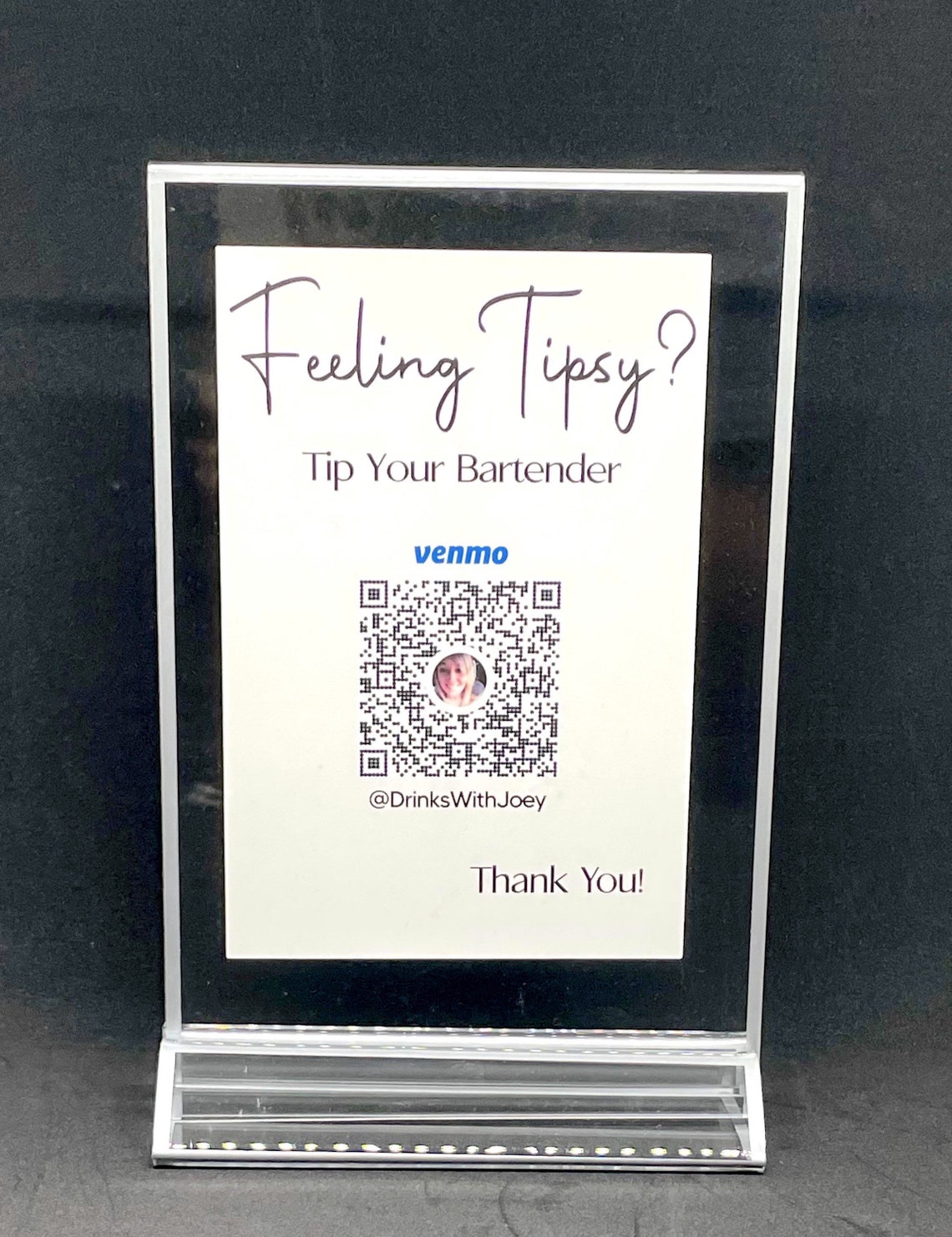 No Cash No Problem Scan to Pay QR Code Sign Tip Sign | Etsy