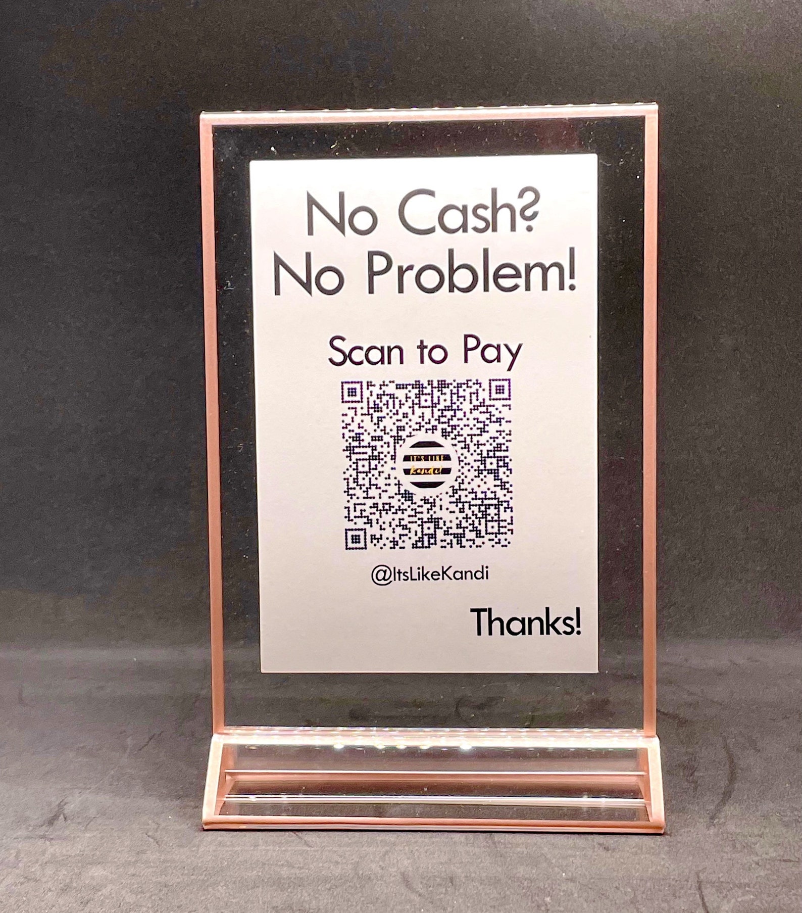 Bartender Tip Sign 5x7 QR Code Sign Scan to Pay Venmo - Etsy