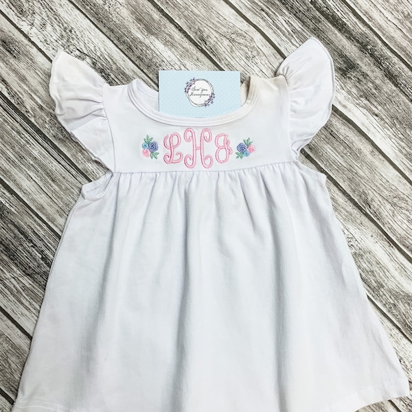Girls Monogram Dress - Etsy