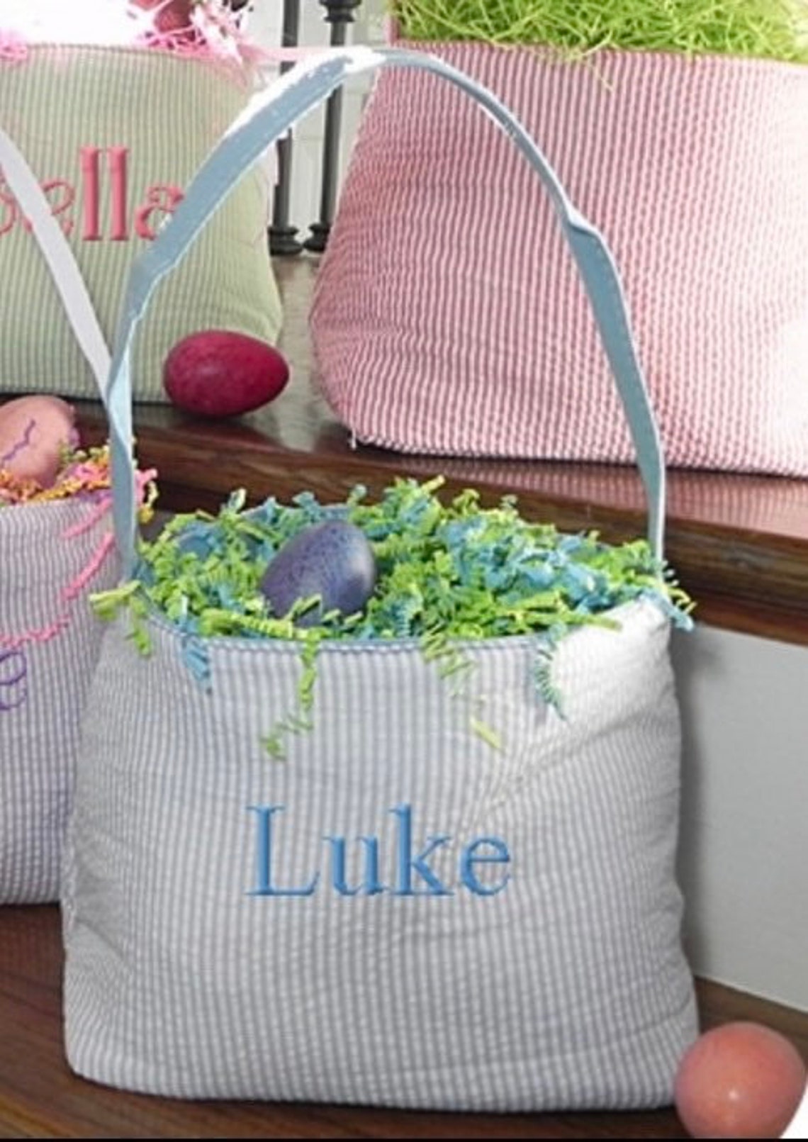 Personalized Easter Basket Monogrammed Easter Bucket Easter - Etsy