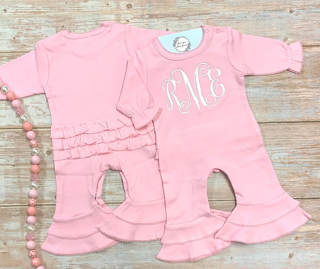 Monogram Baby Girl Romper, Infant Romper With Name, Baby Girl Going ...