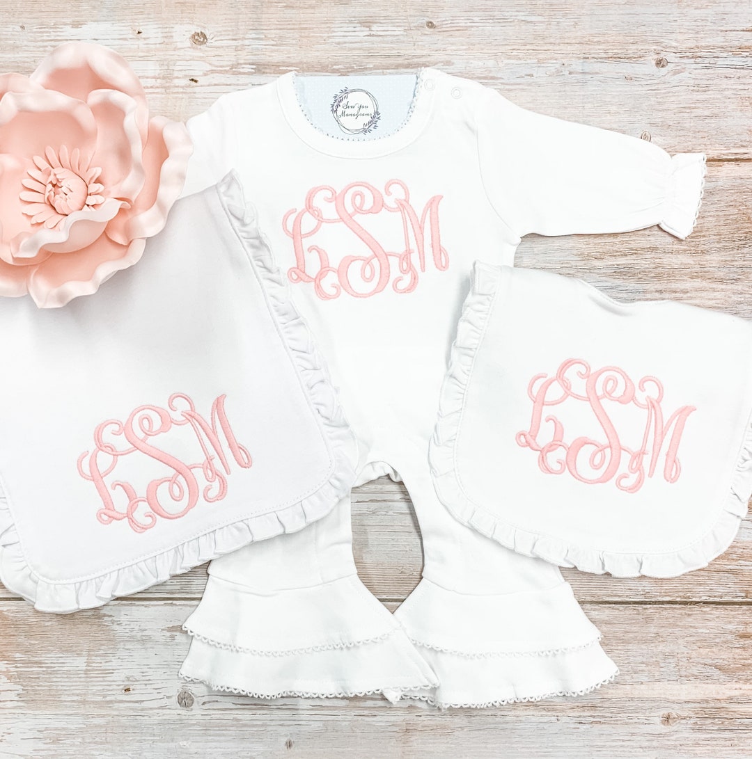 Monogram Baby Girl Romper, Infant Romper With Name, Baby Girl Going ...