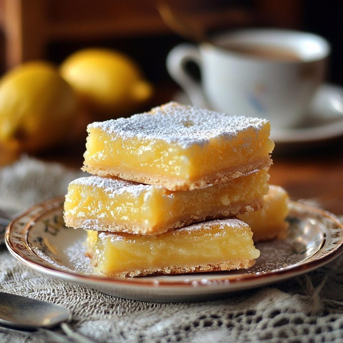Tangy Lemon Squares Recipe, Gooey Lemon Bars (PDF Download) - Etsy