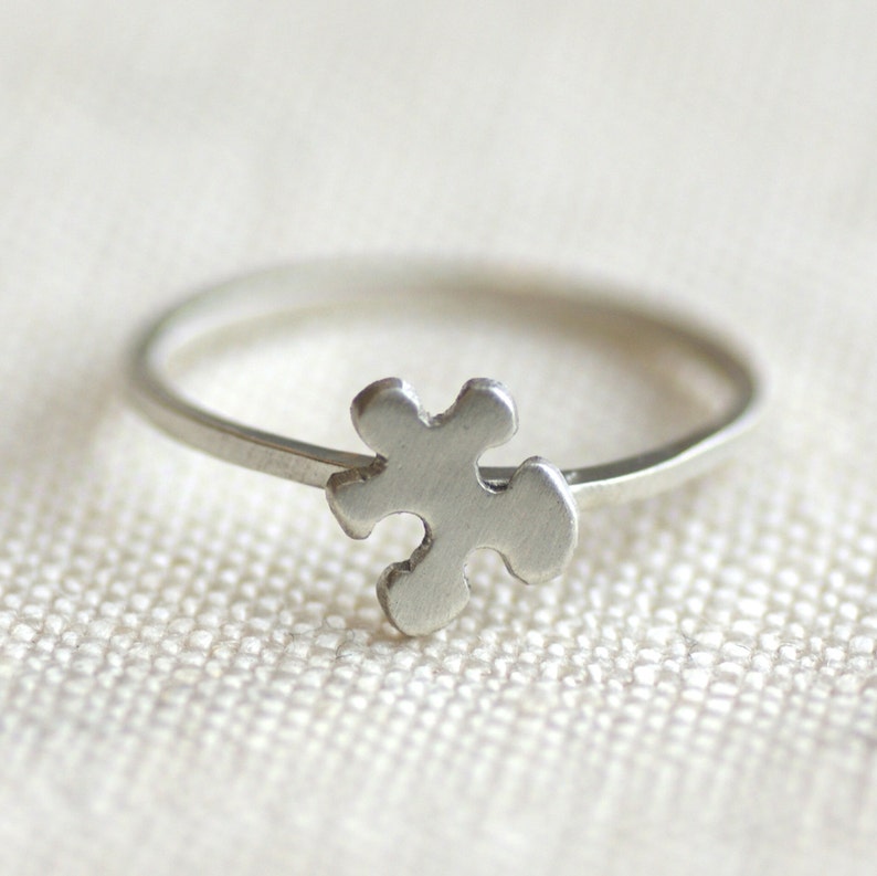 Autism Awareness Puzzle Piece Ring | Etsy