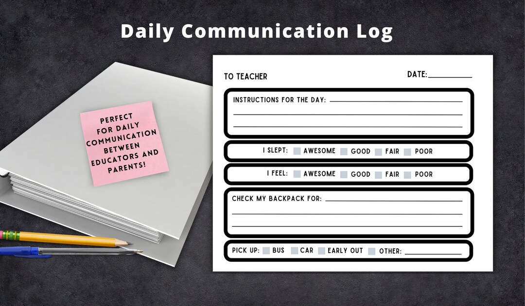 Teacher Communication Log, Parents Communication Tracker, Printable PDF ...