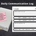 Teacher Communication Log, Parents Communication Tracker, Printable PDF ...