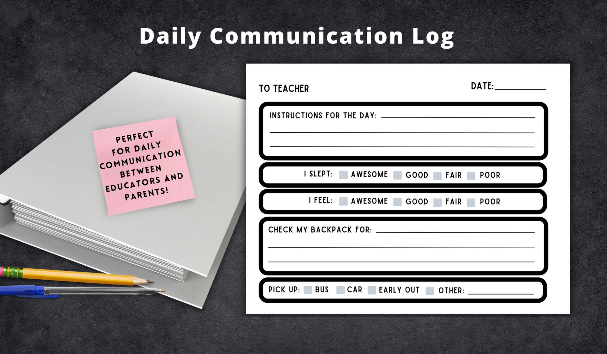 Teacher Communication Log, Parents Communication Tracker, Printable PDF ...
