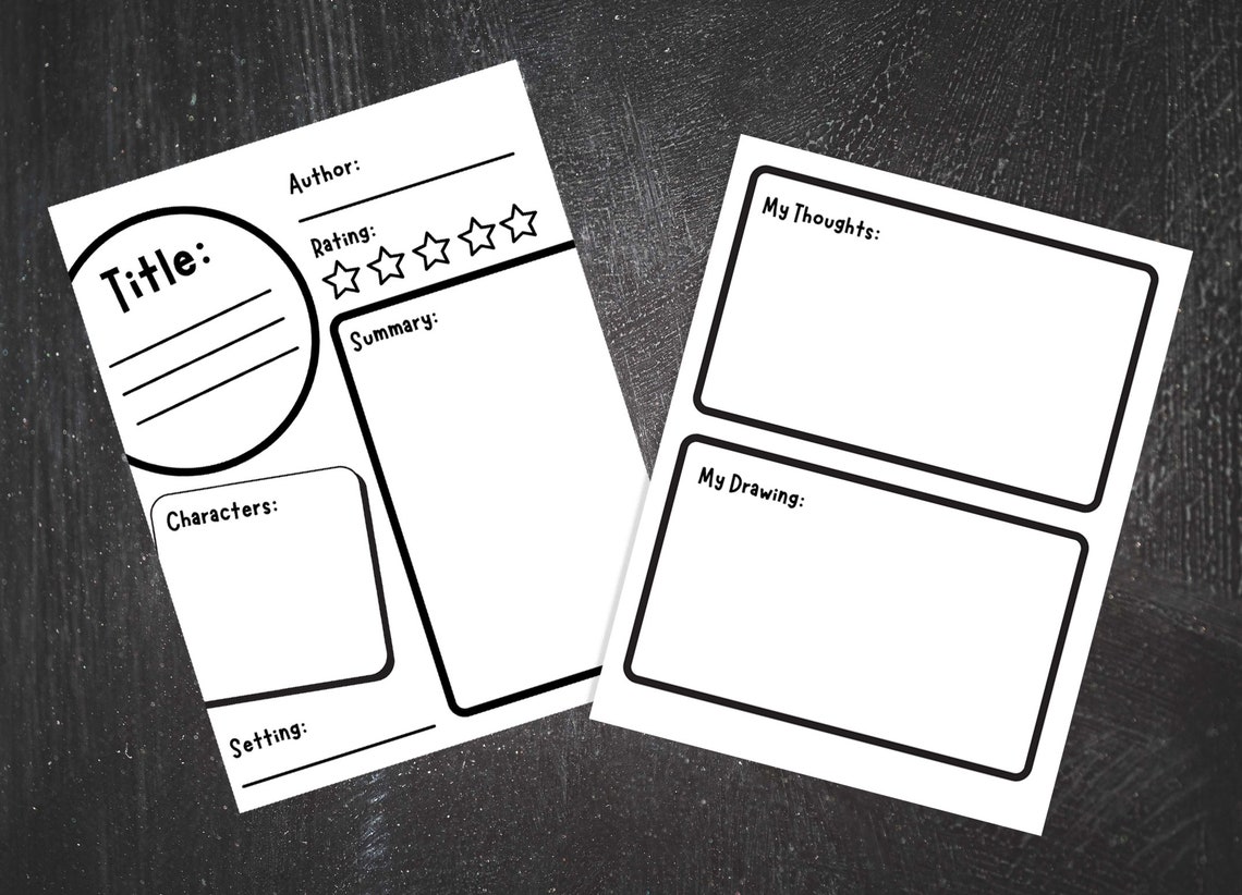 Printable Book Review Template. Book Report. Digital PDF - Etsy