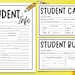 Printable Student Information Sheet, Bus Rider, Car Rider, Form, PDF - Etsy