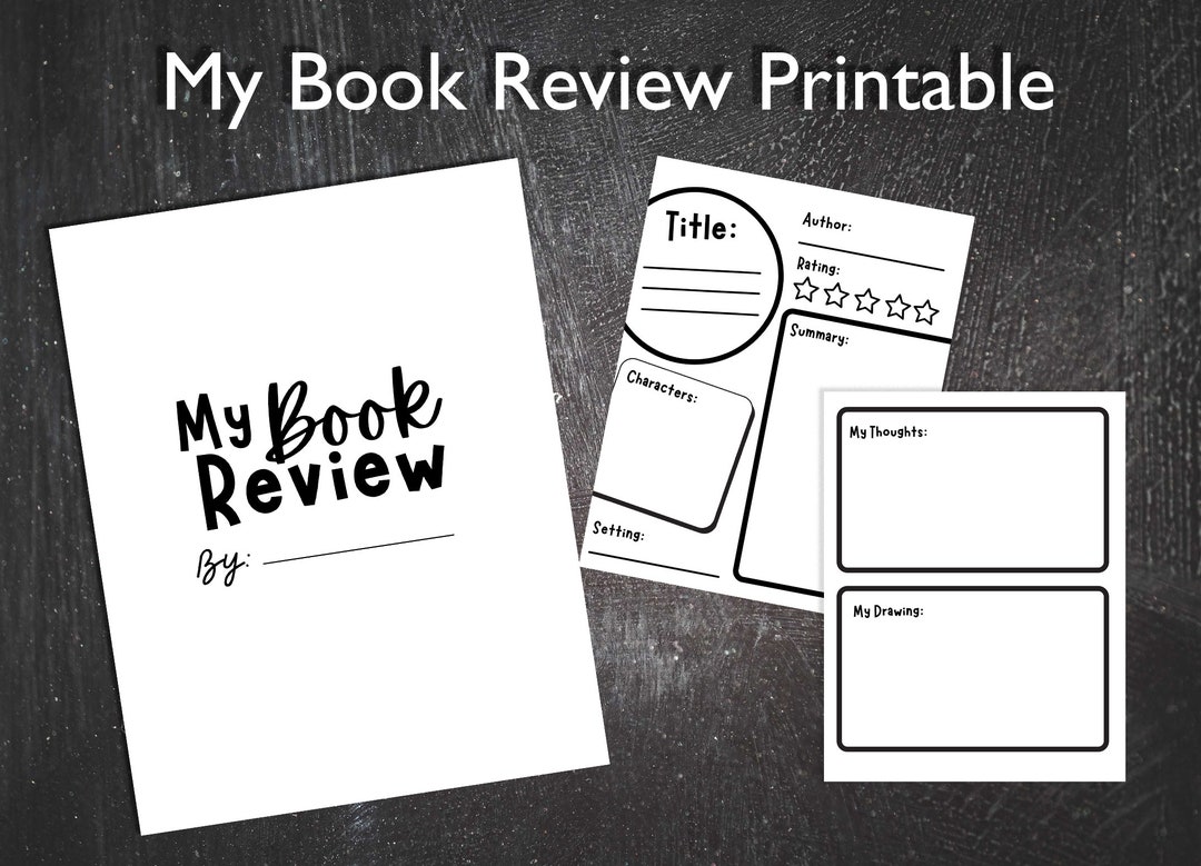 Printable Book Review Template. Book Report. Digital PDF - Etsy