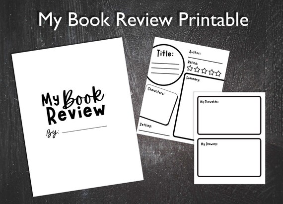 Printable Book Review Template. Book Report. Digital PDF - Etsy