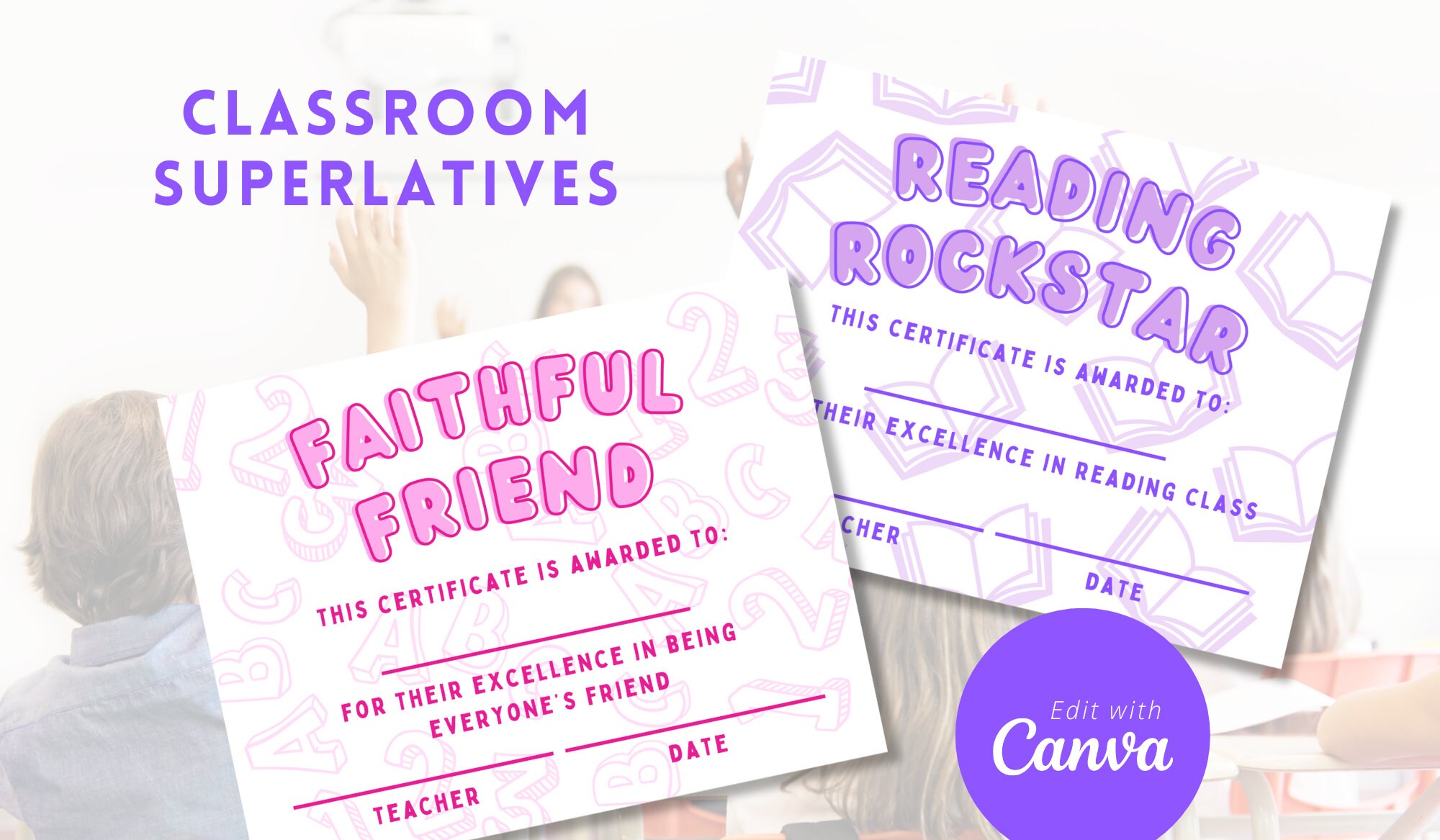 Teacher Classroom Student Rewards Templates, Canva, Editable - Etsy