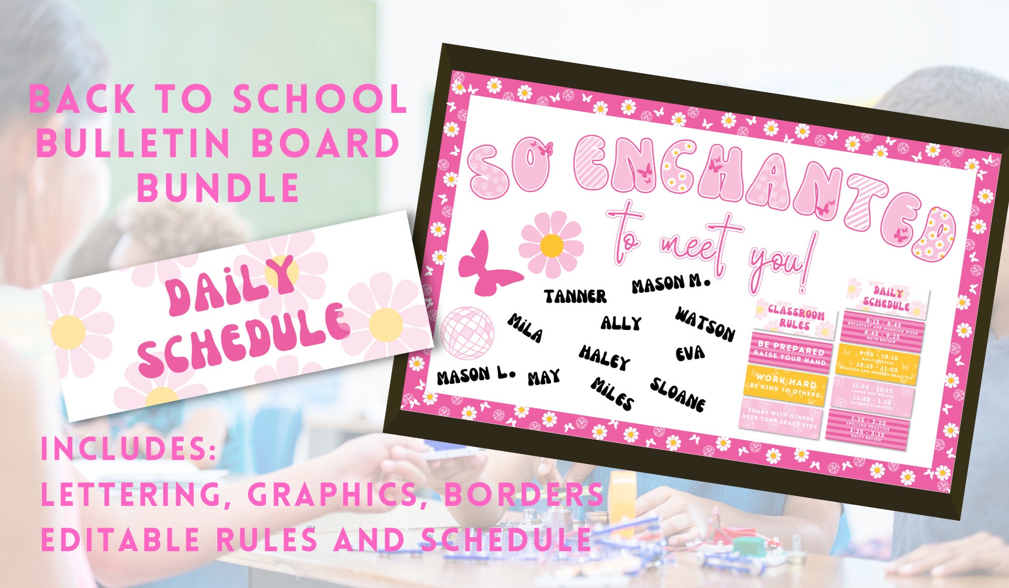 DIGITAL Back to School Bulletin Board Bundle, Print It Yourself - Etsy
