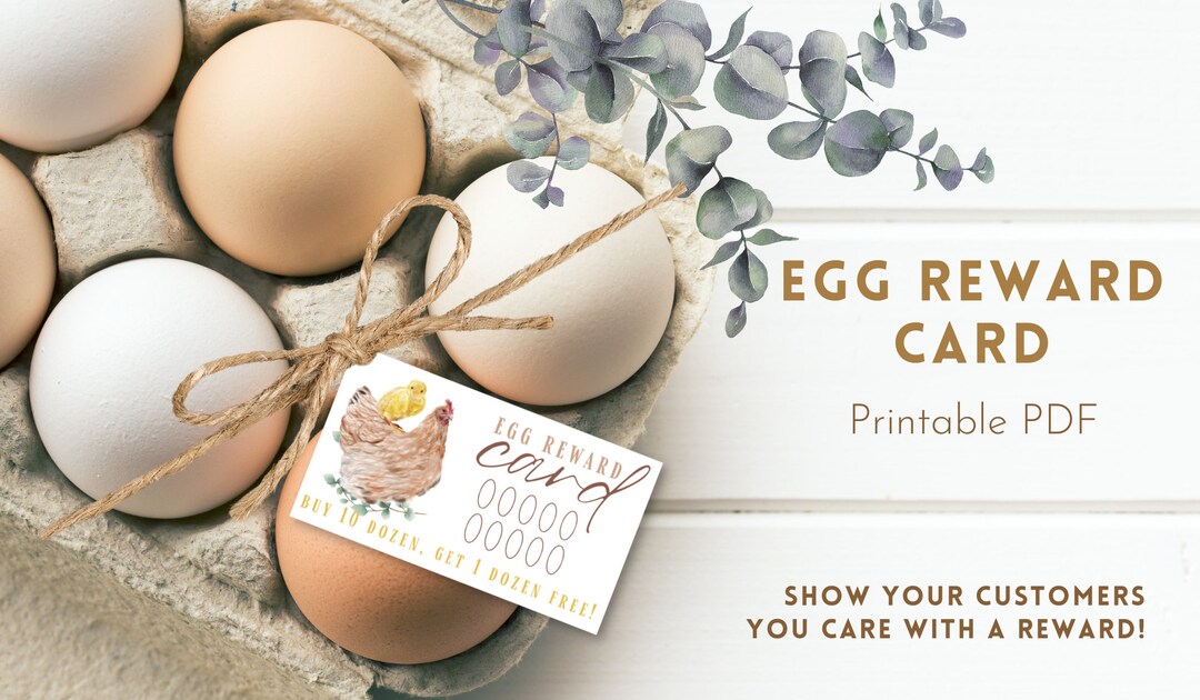Egg Reward Card, Print It Yourself - Etsy