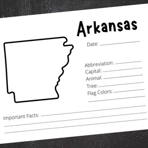 50 States Printable Download. PDF Worksheet - Etsy