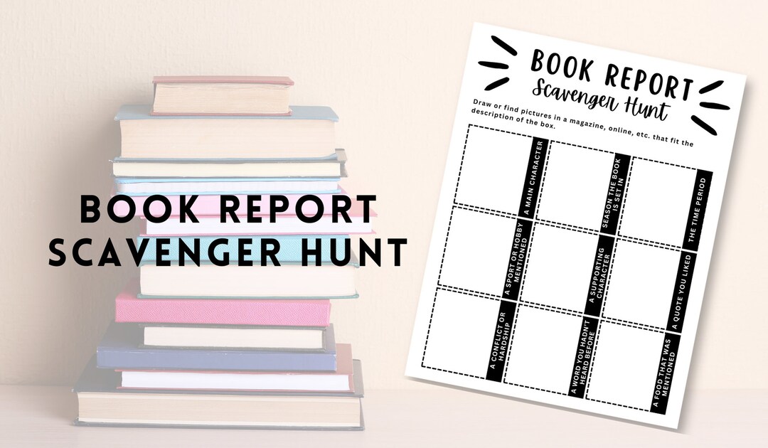 Book Report Scavenger Hunt, Classroom Game - Etsy