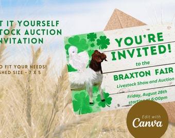 County Fair Livestock Auction Save the Date Invitation Post Card ...